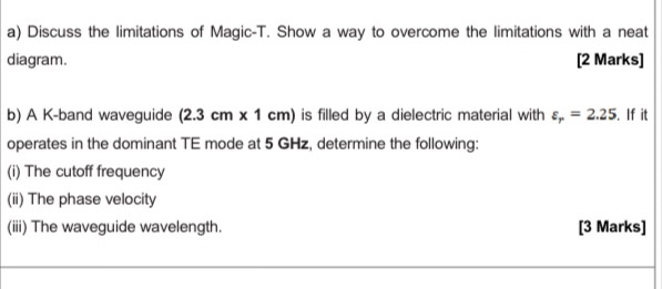 Solved a) Discuss the limitations of Magic-T. Show a way to | Chegg.com
