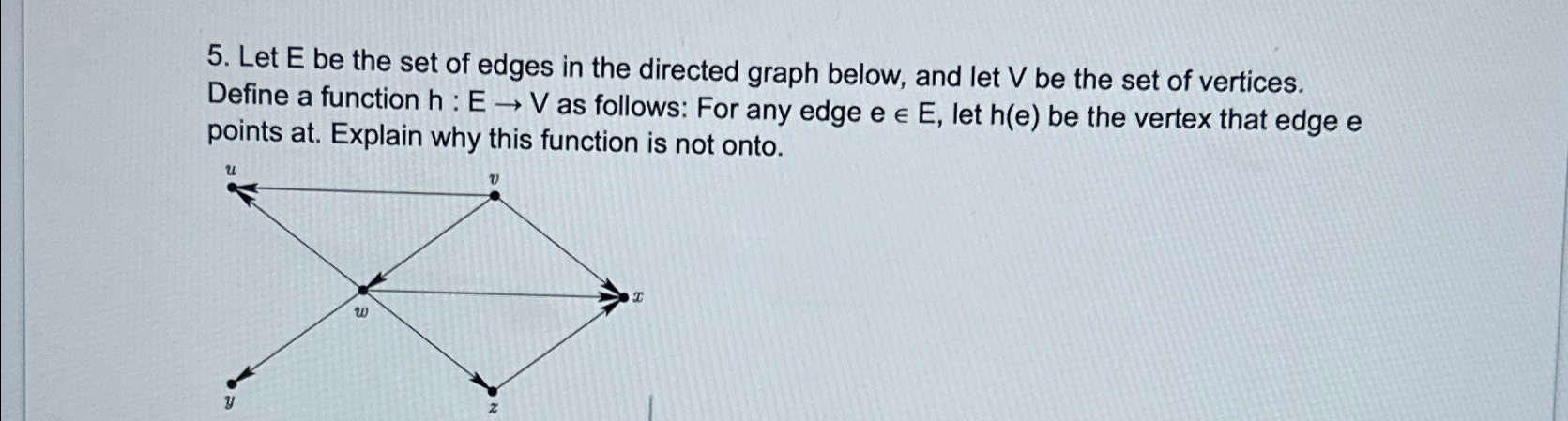 Solved Let E ﻿be the set of edges in the directed graph | Chegg.com