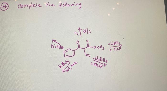 Solved (4) Complete the following | Chegg.com