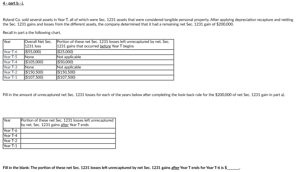 Solved Fill in the blank: The portion of these net Sec. 1231 | Chegg.com