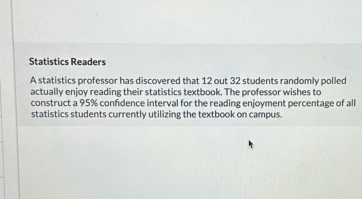 Solved Statistics ReadersA statistics professor has | Chegg.com