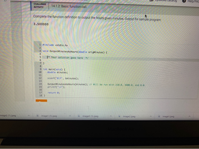 Solved L LYDUURS Lalalog Help/FAC CHALLENGE 14.1.2: Basic | Chegg.com