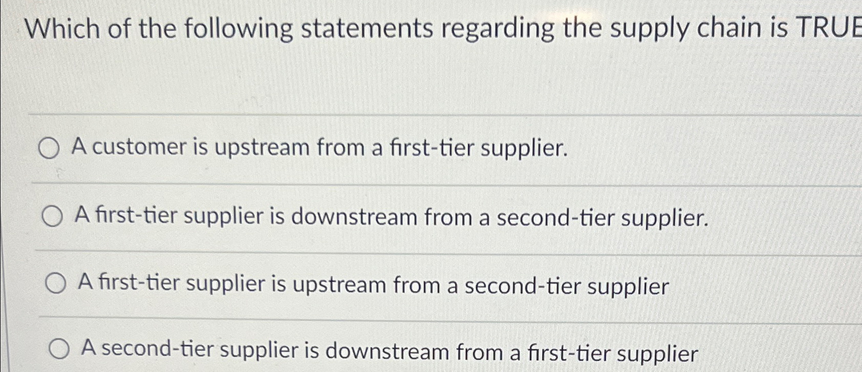 Solved Which of the following statements regarding the | Chegg.com