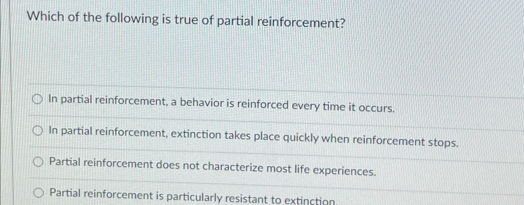 Solved Which of the following is true of partial | Chegg.com