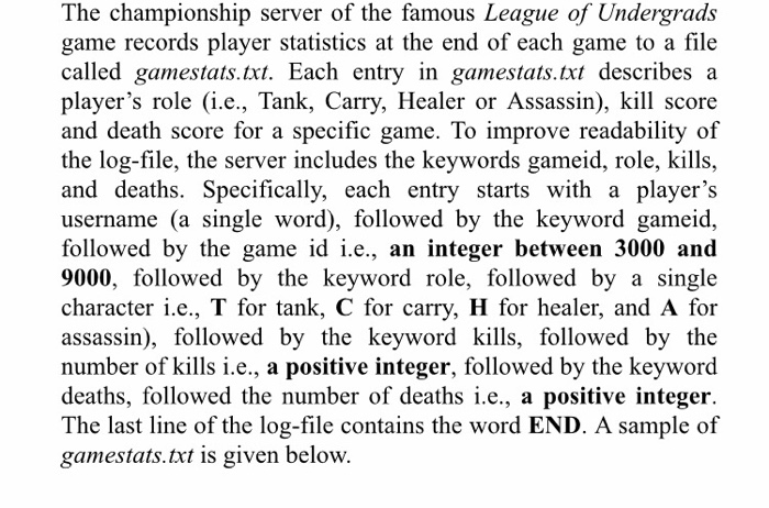 Solved The championship server of the famous League of | Chegg.com
