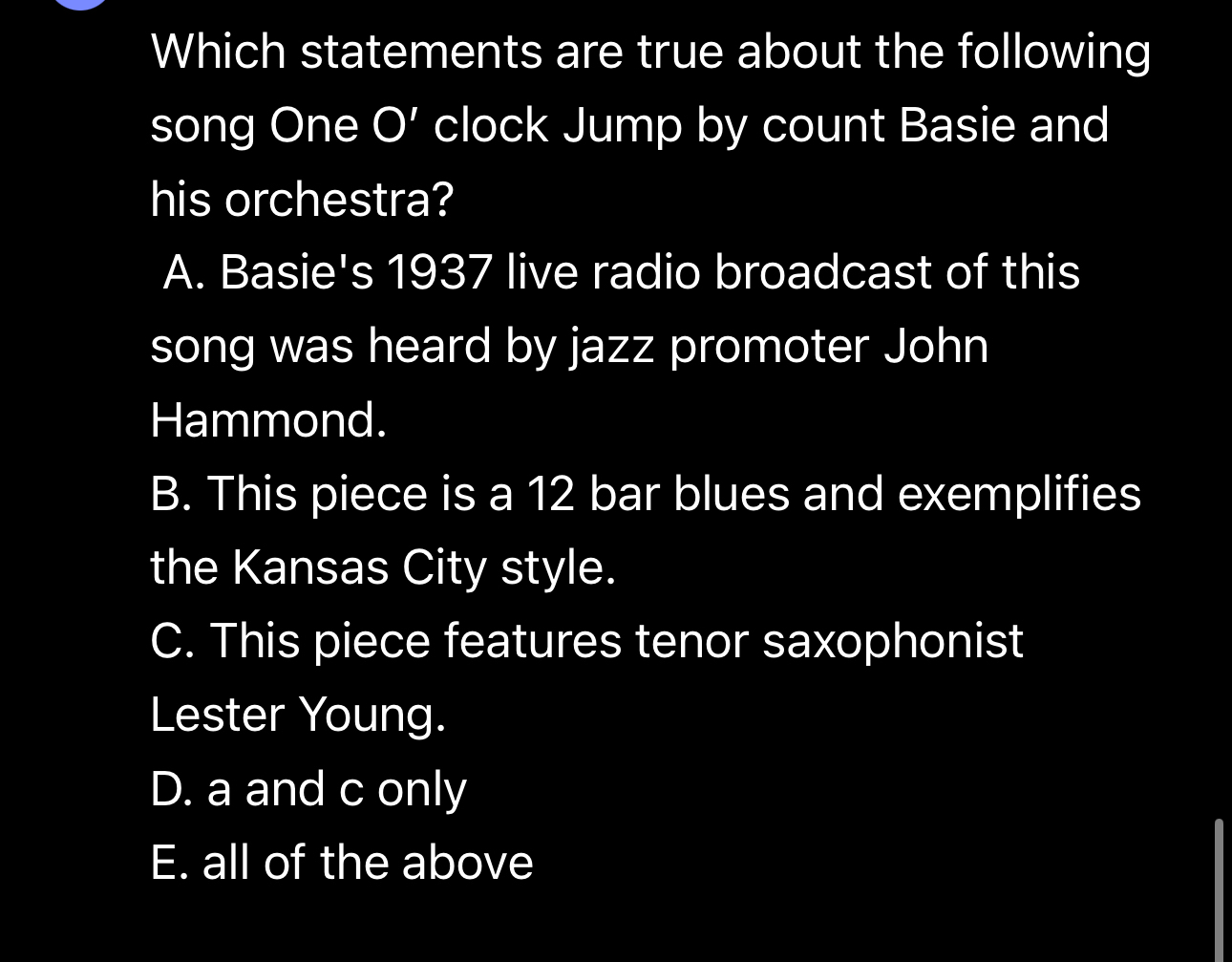 Solved Which statements are true about the following song | Chegg.com