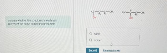 Solved Indicate whether the structures in each pair | Chegg.com