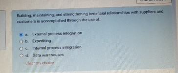 Solved Bualding, maintaining, and strengthening beneficial | Chegg.com