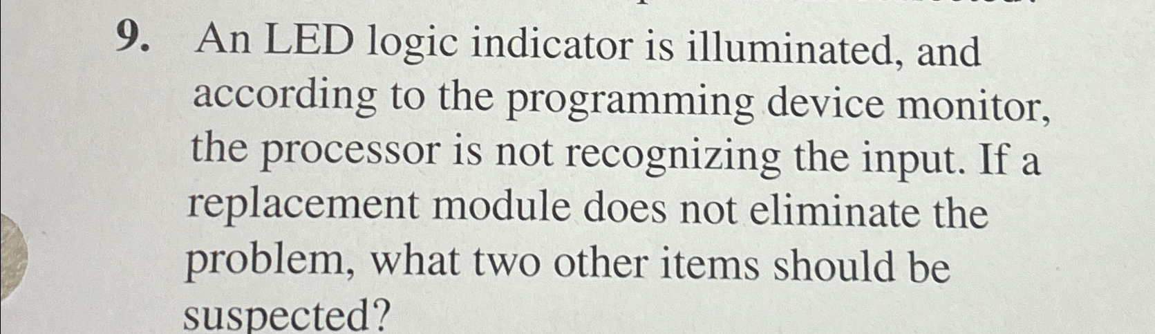 Solved An LED logic indicator is illuminated, and according | Chegg.com