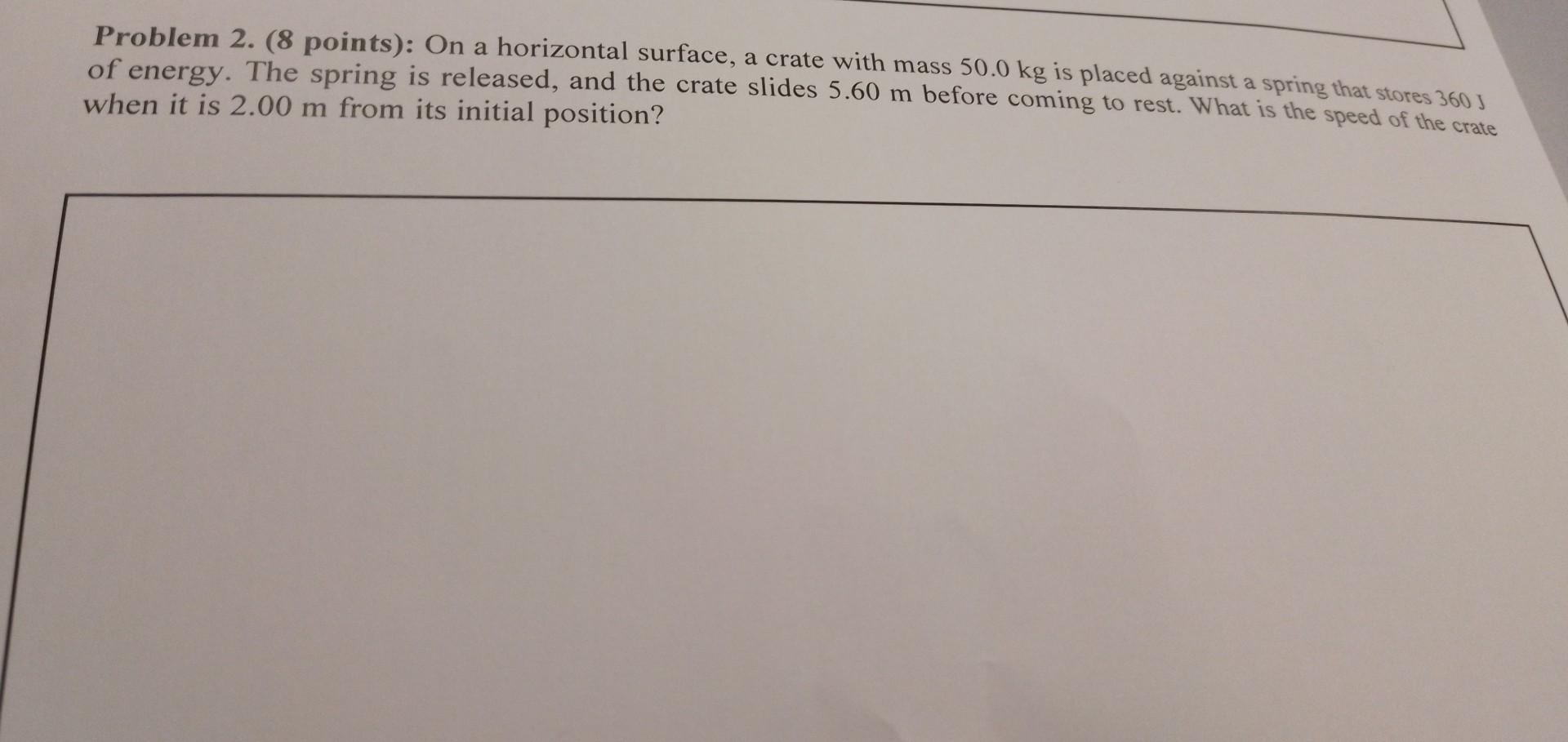 Solved Problem 1. (7 points): A net force along the x-axis | Chegg.com