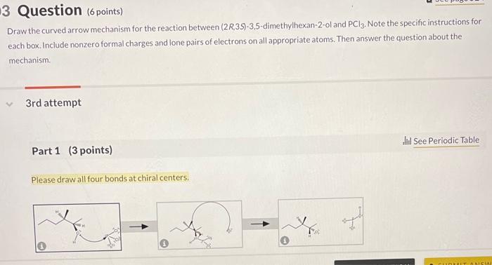 Solved Questlon (6 points) Draw the curved arrow mechanism | Chegg.com