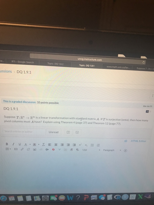 Solved e uncg instructure.com RTI - Google Search Topic: DQ | Chegg.com