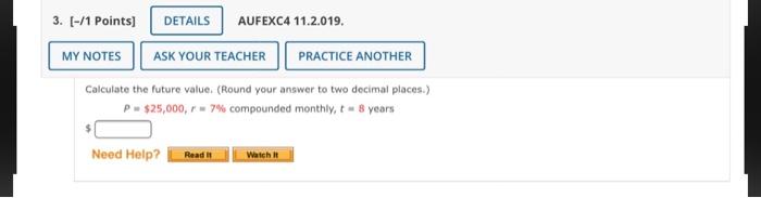 Solved 1. [0/1 Points) DETAILS PREVIOUS ANSWERS AUFEXC4 | Chegg.com