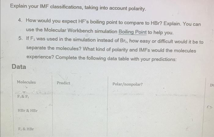 Solved Explain your IMF classifications, taking into account | Chegg.com