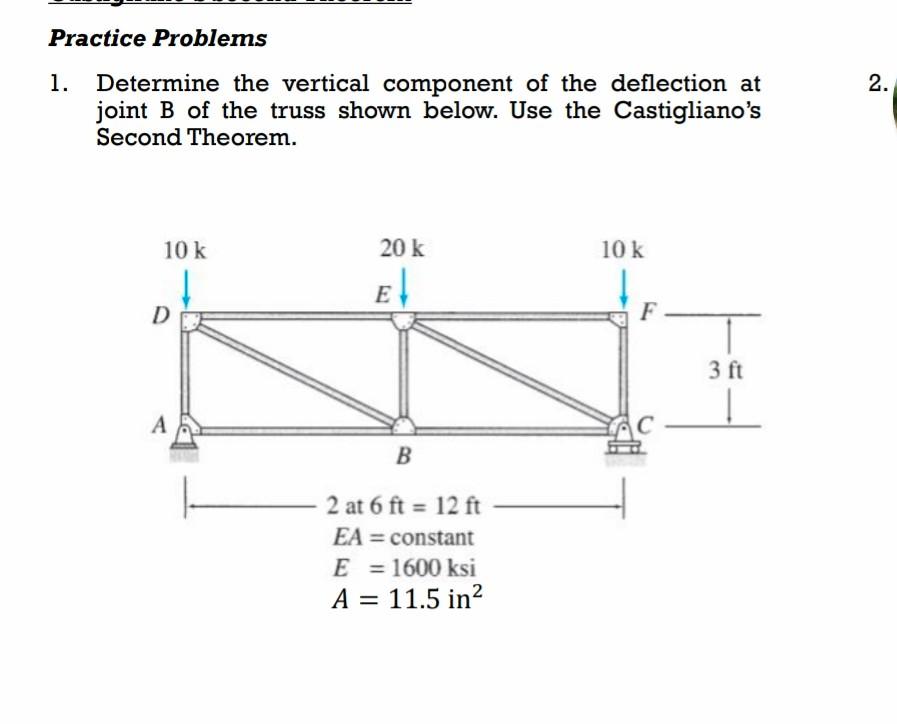 Solved Practice Problems 1. 2. Determine the vertical | Chegg.com