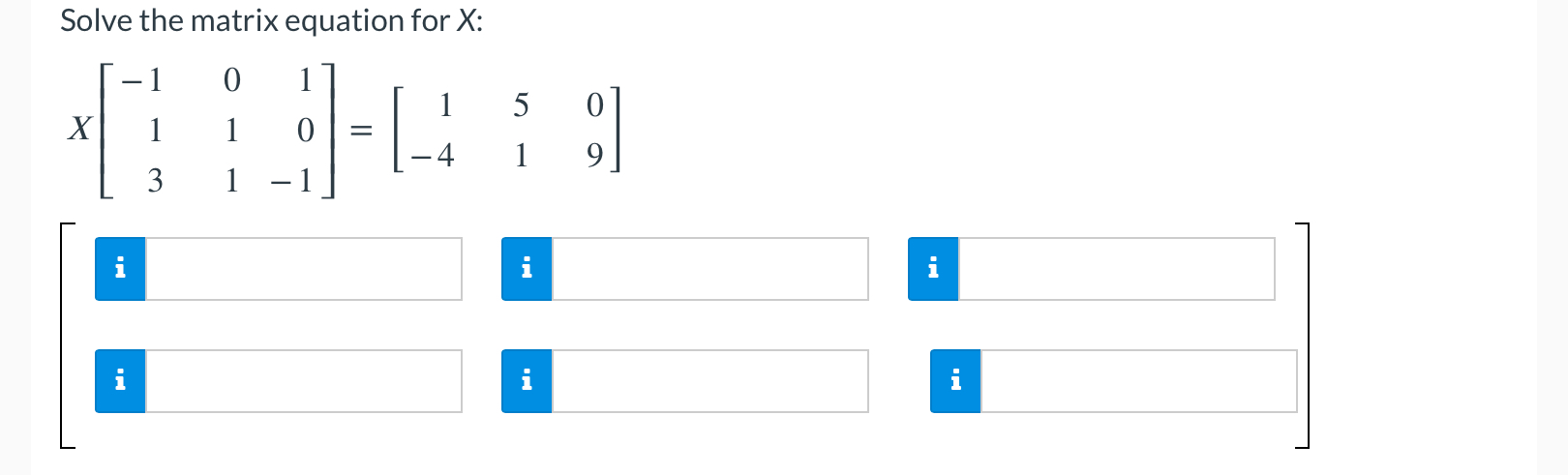 Solved Solve the matrix equation for x | Chegg.com