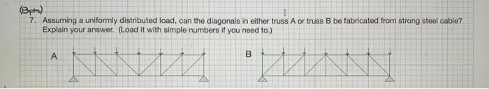 Solved Assuming a uniformly distributed load, can the | Chegg.com