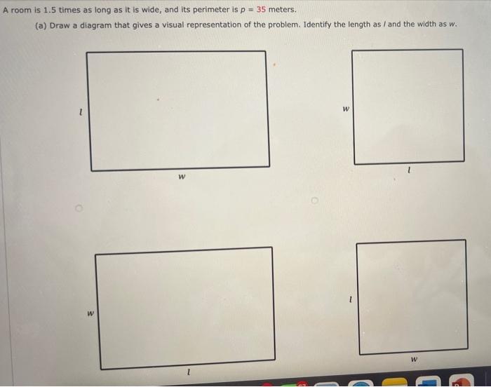 Solved A room is 1.5 times as long as it is wide, and its | Chegg.com