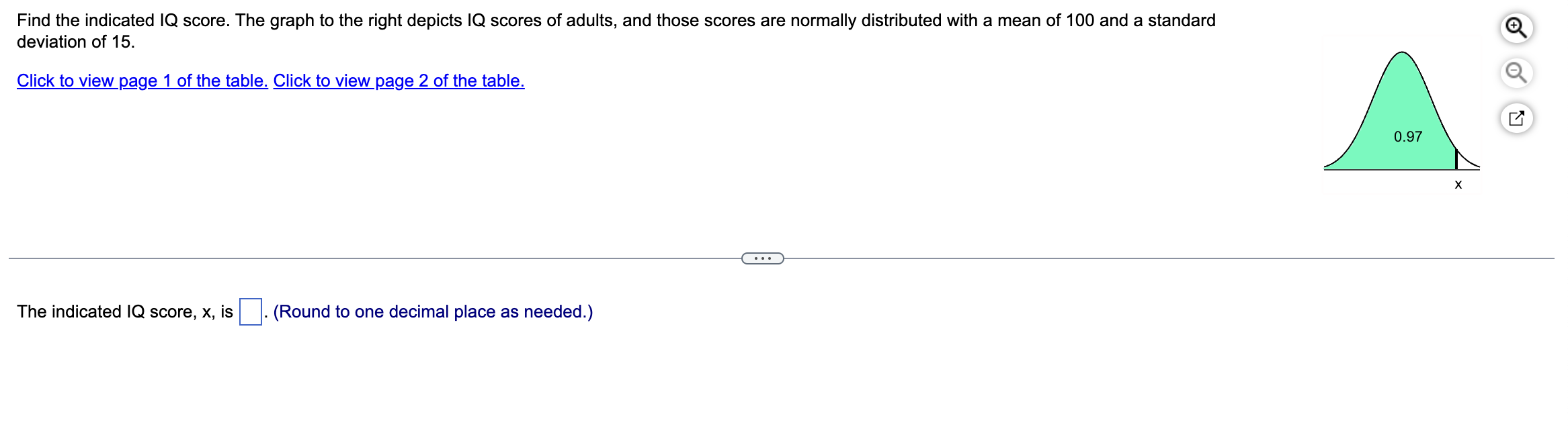 Solved Q15. ﻿Find the indicated IQ score. The graph to the | Chegg.com