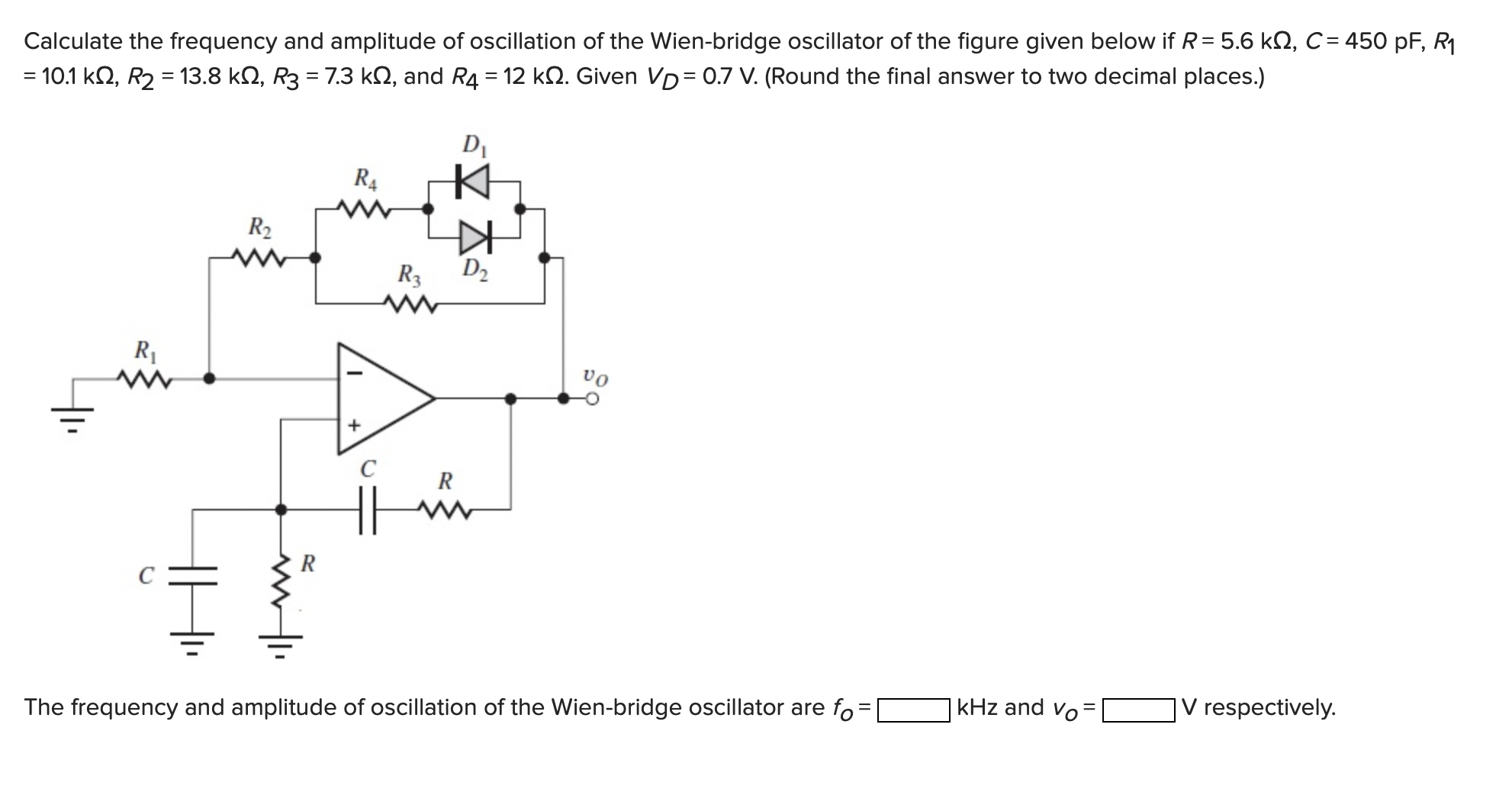 Calculate the frequency and amplitude of oscillation | Chegg.com