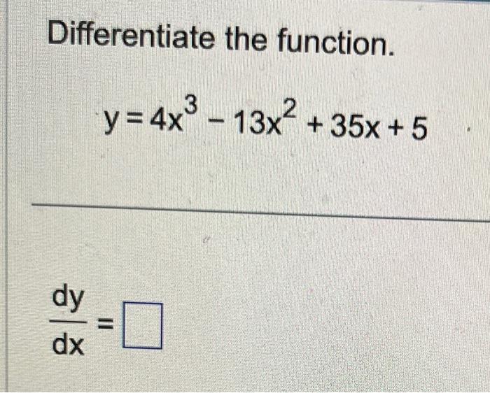 Solved Differentiate the function. f(t)=3t2+4t+6 | Chegg.com