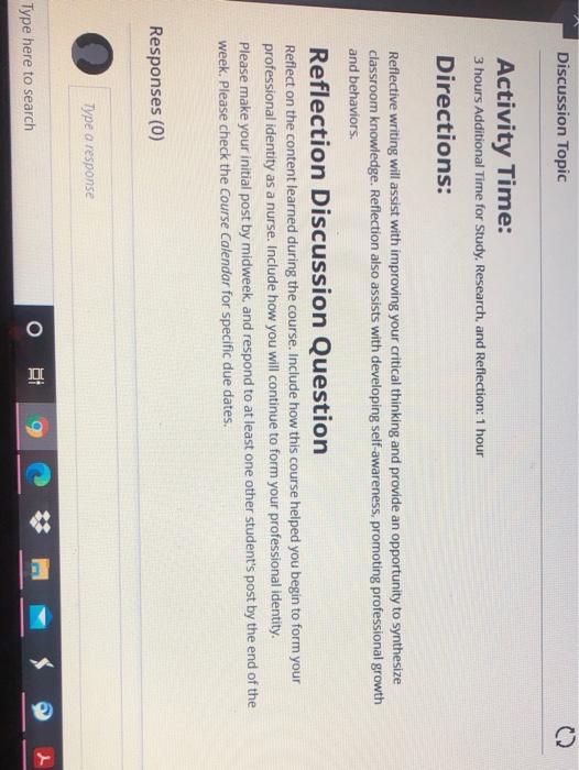Solved Discussion Topic Activity Time: 3 hours Additional | Chegg.com