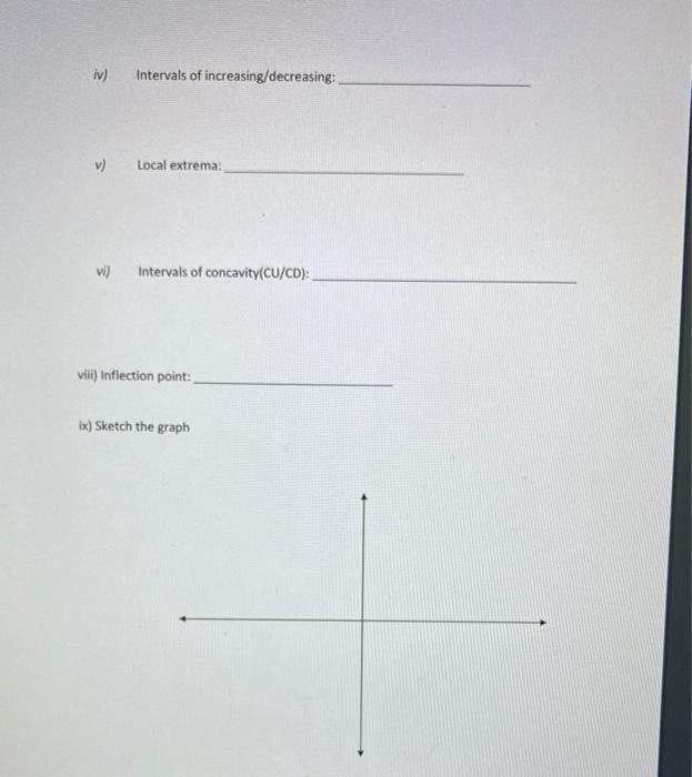 Solved Section 4.5 Summary of Curve Sketching 1. (9 pts) | Chegg.com
