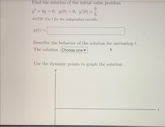 Solved Find the solution of the initial value problem | Chegg.com