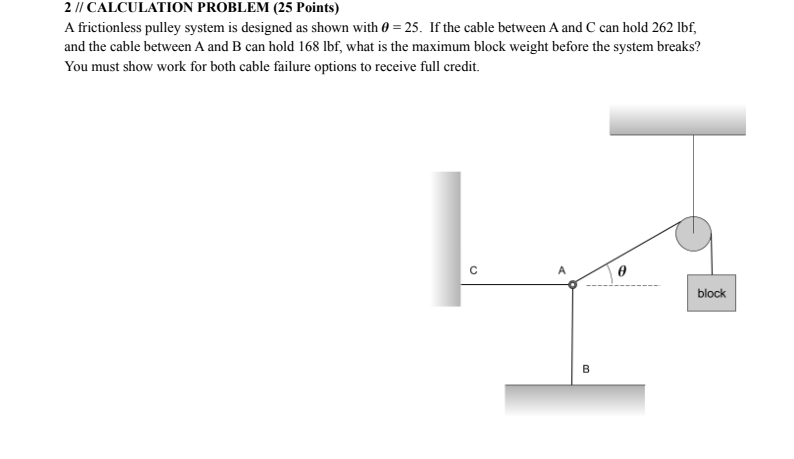Solved 2// CALCULATION PROBLEM (25 Points) A frictionless | Chegg.com