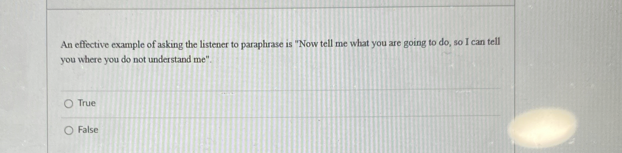 Solved An effective example of asking the listener to | Chegg.com