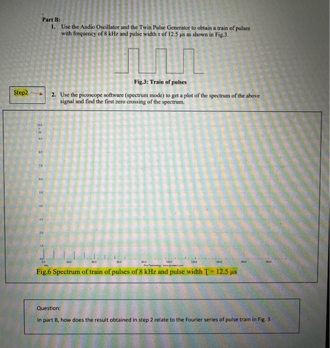 Part B: 1. Use the Audio Oscillator and the Twin | Chegg.com