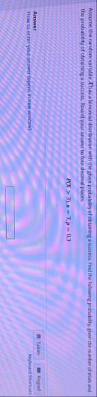 Solved Assume the random variable x ﻿has a binomial | Chegg.com