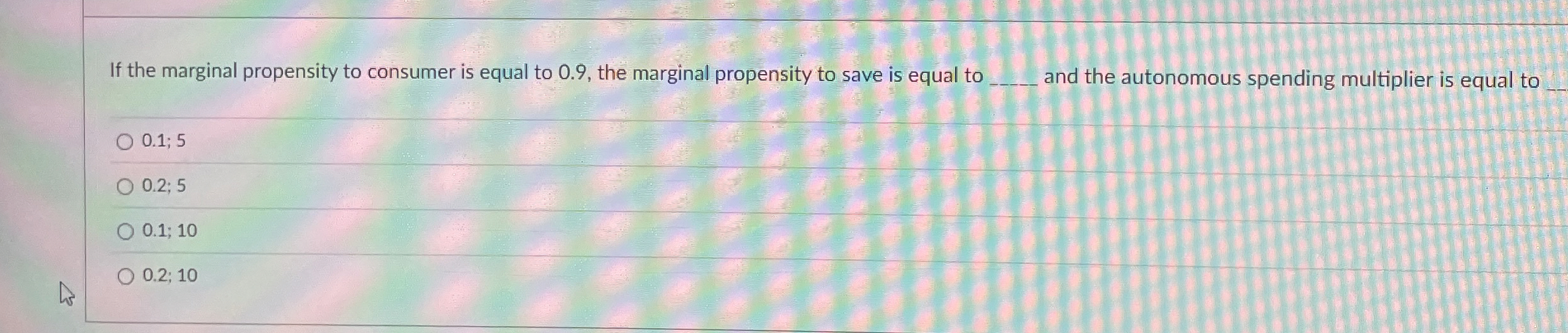 Solved If the marginal propensity to consumer is equal to | Chegg.com