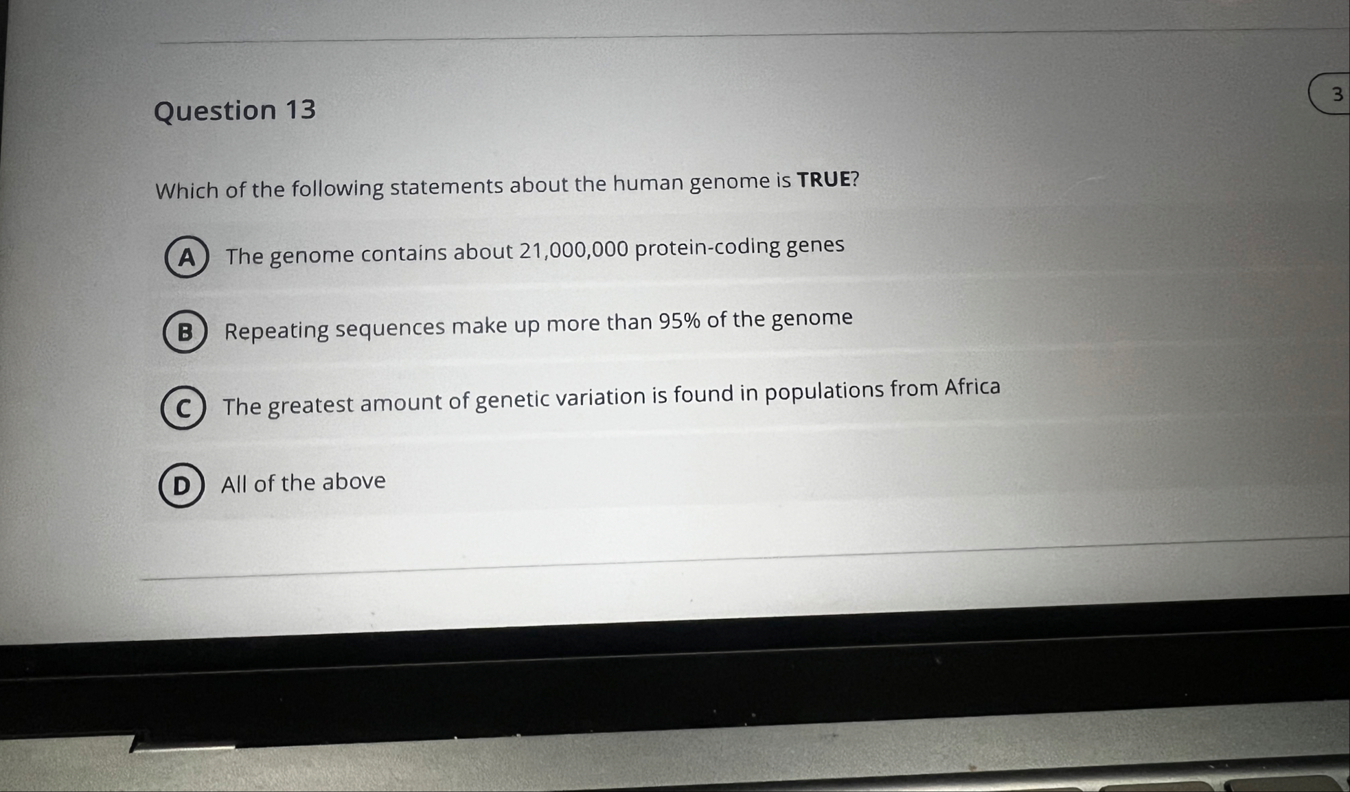 Solved Question 13Which of the following statements about | Chegg.com