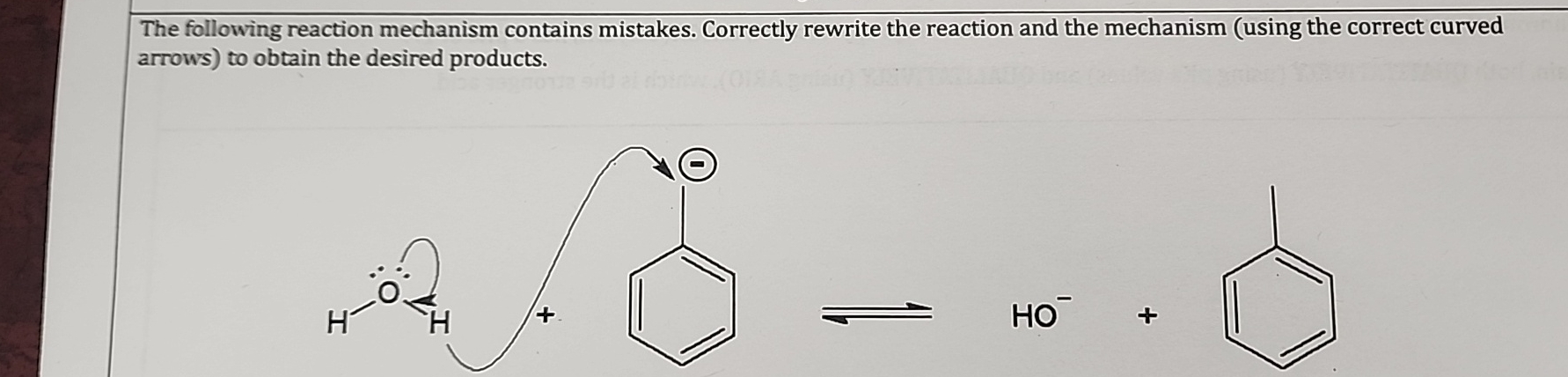 Solved The following reaction mechanism contains mistakes. | Chegg.com