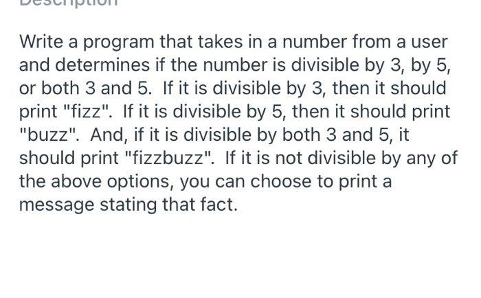 Solved Write a program that takes in a number from a user | Chegg.com