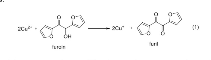 Solved The equation for the oxidation of furoin shown in the | Chegg.com