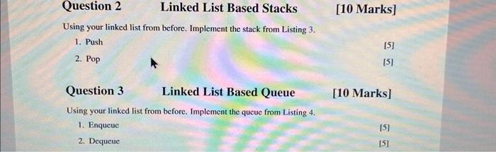 Solved uestion 1 Singly Linked List [75 Marks] Figure 1 | Chegg.com