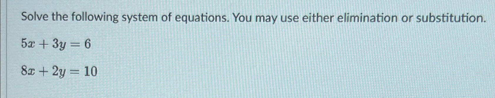 Solved Solve the following system of equations. You may use | Chegg.com