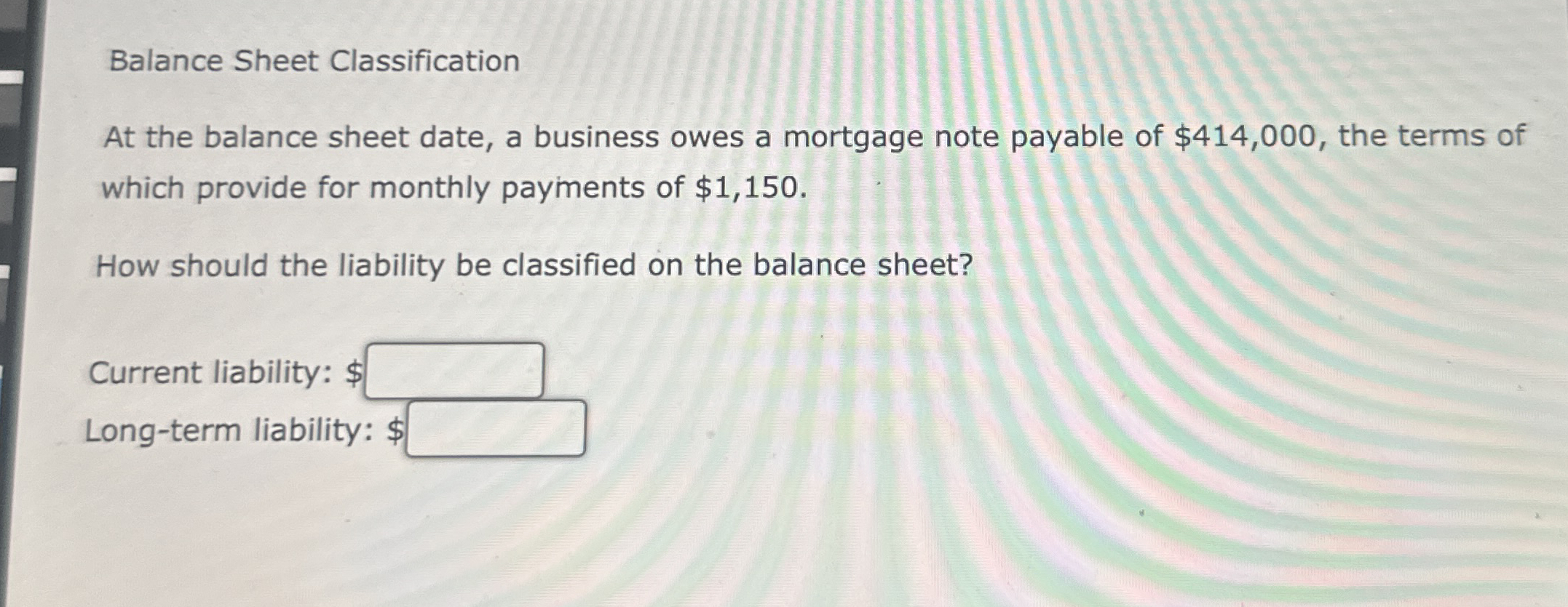 Balance Sheet ClassificationAt the balance sheet | Chegg.com