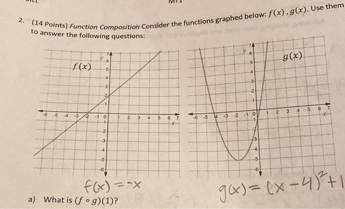 Solved 2. (14 Points) Function Composition Consider the | Chegg.com Solved 2. (14 Points) Function Composition Consider the | Chegg.com