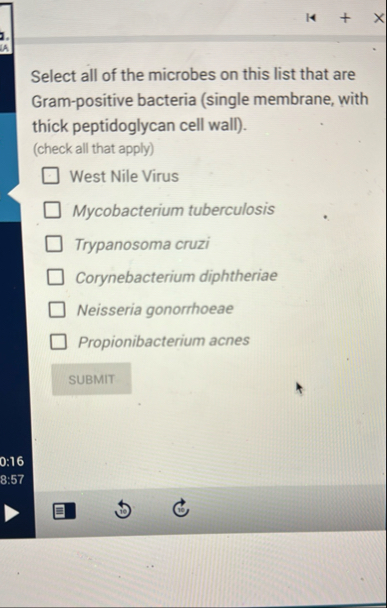 Solved Select all of the microbes on this list that are | Chegg.com