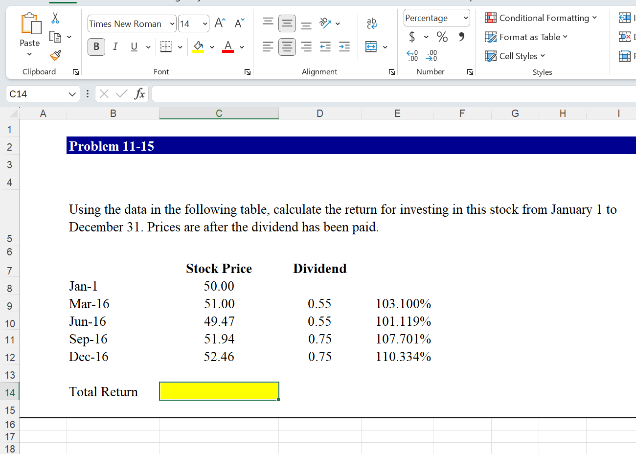 Solved Please help use Excel equations | Chegg.com