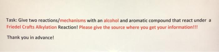 Solved Task: Give two reactions/mechanisms with an alcohol | Chegg.com