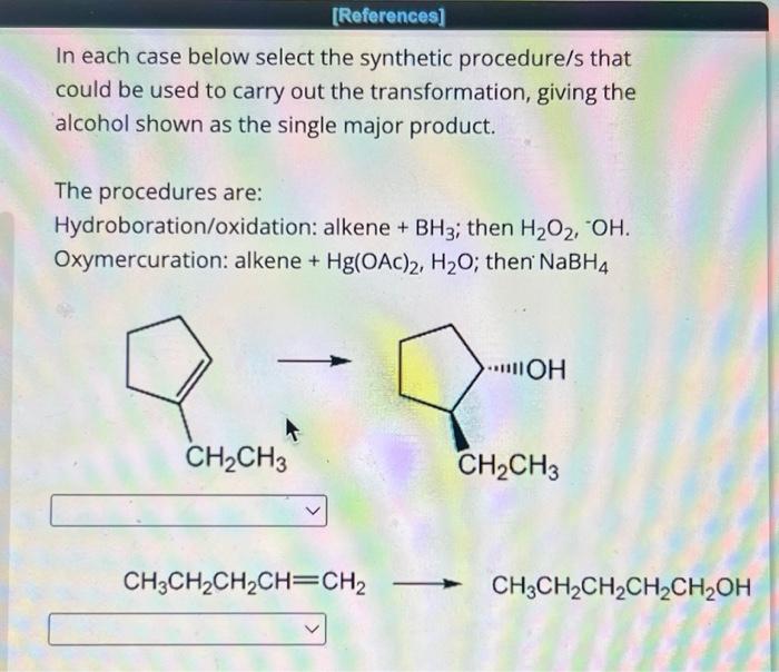 Solved In each case below select the synthetic procedure/s | Chegg.com