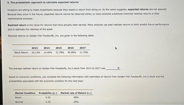 Solved 5. The probabilistic approach to calculate expected | Chegg.com