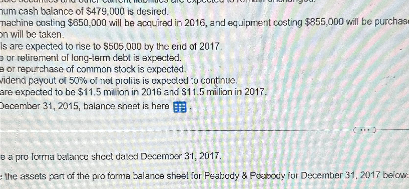 hum cash balance of $479,000 is desired.\\nmachine | Chegg.com