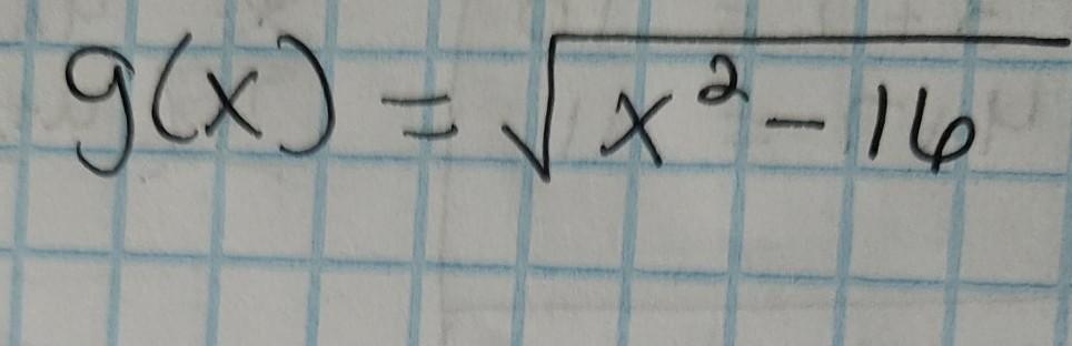 Solved g(x) = x2-16 | Chegg.com