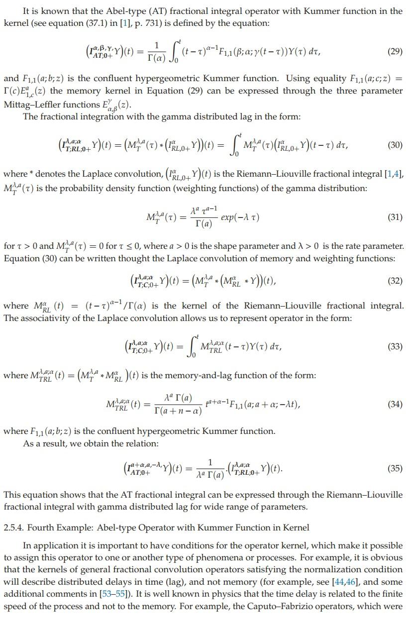 Solved It is known that the Abel-type (AT) fractional | Chegg.com