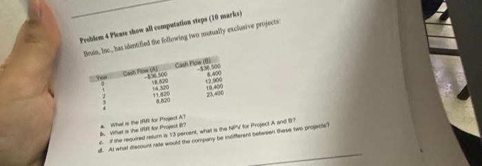Solved Problem 4 Pleave thow all computation steps (10 | Chegg.com